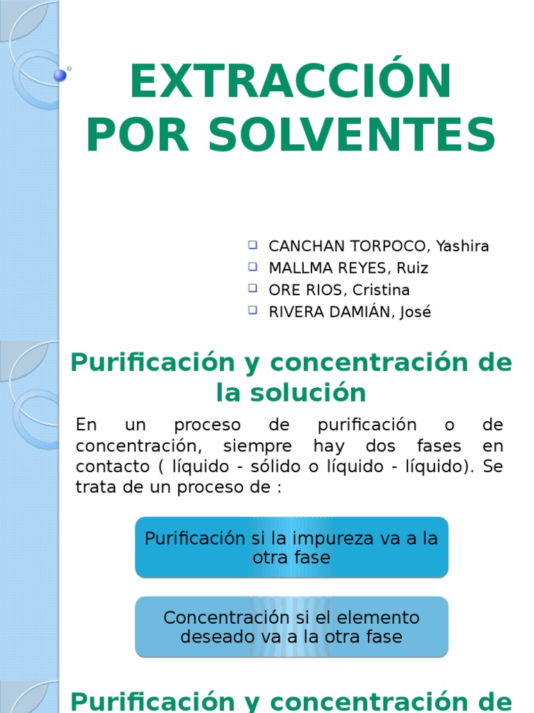 Extracción Por Solventes | PDF | Cobre | Solvente