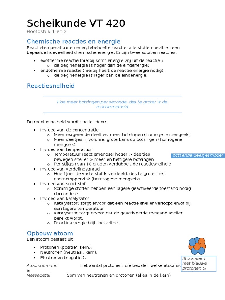 Scheikunde Chemie Overal 4-vwo hoofdstuk 1 en 2