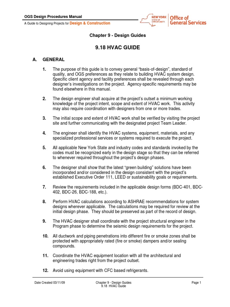 9.18 Hvac Guide: Chapter 9 - Design Guides | PDF | Duct (Flow) | Boiler