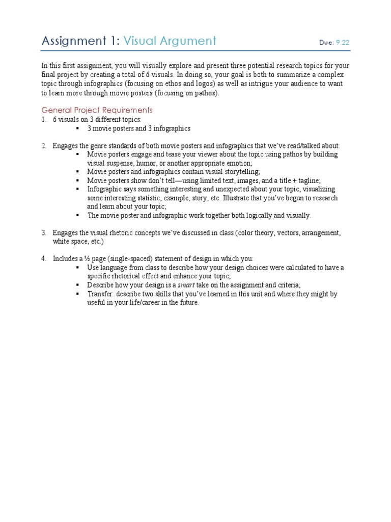 Visual Assignment | PDF | Infographics | Rhetoric