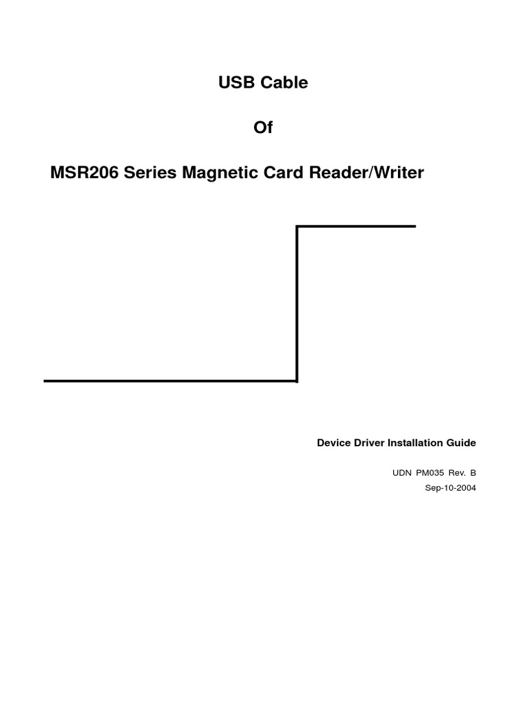 USB Cable of MSR206 Series Magnetic Card Reader Writer Installation ...