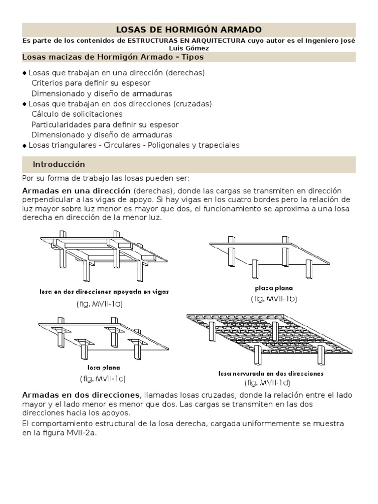 Losas de Hormigón Armado | PDF | Doblar | Concreto reforzado