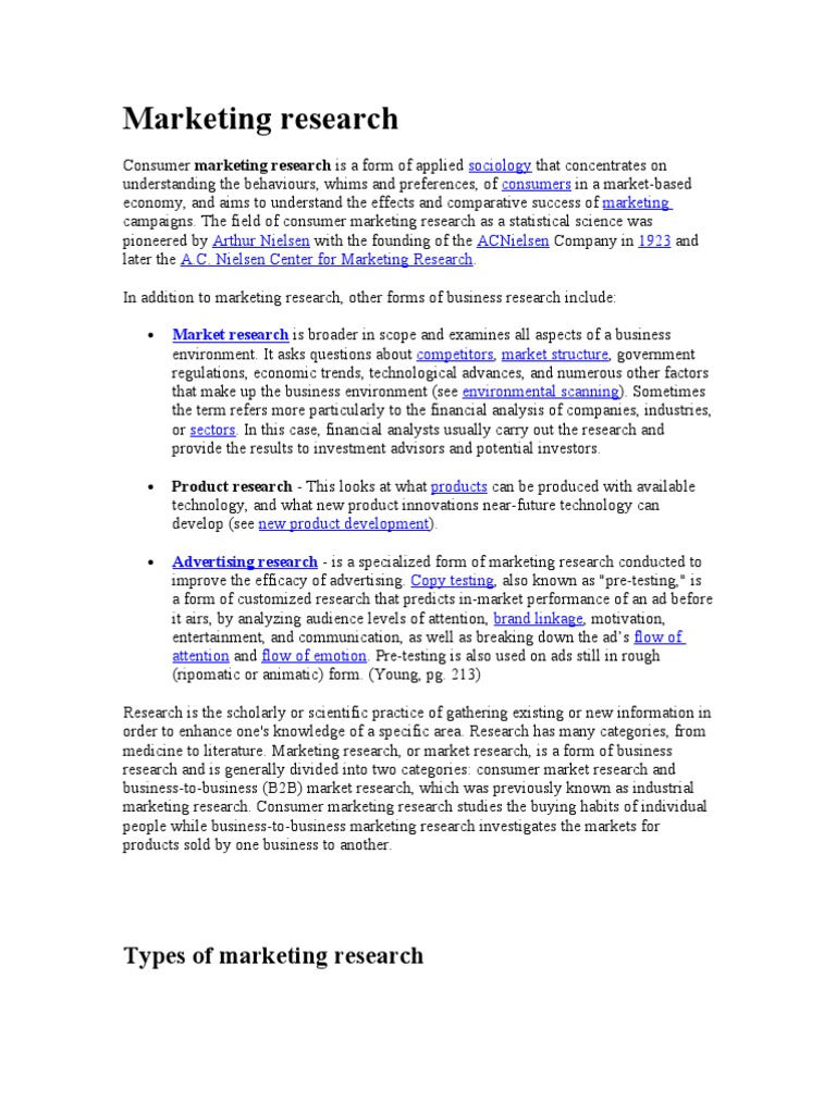 Paper On Marketing Research | Download Free PDF | Marketing Research ...