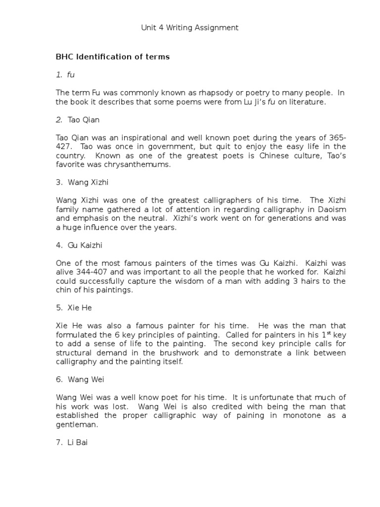 Key Figures in Chinese Literature and Art | PDF | Calligraphy | China