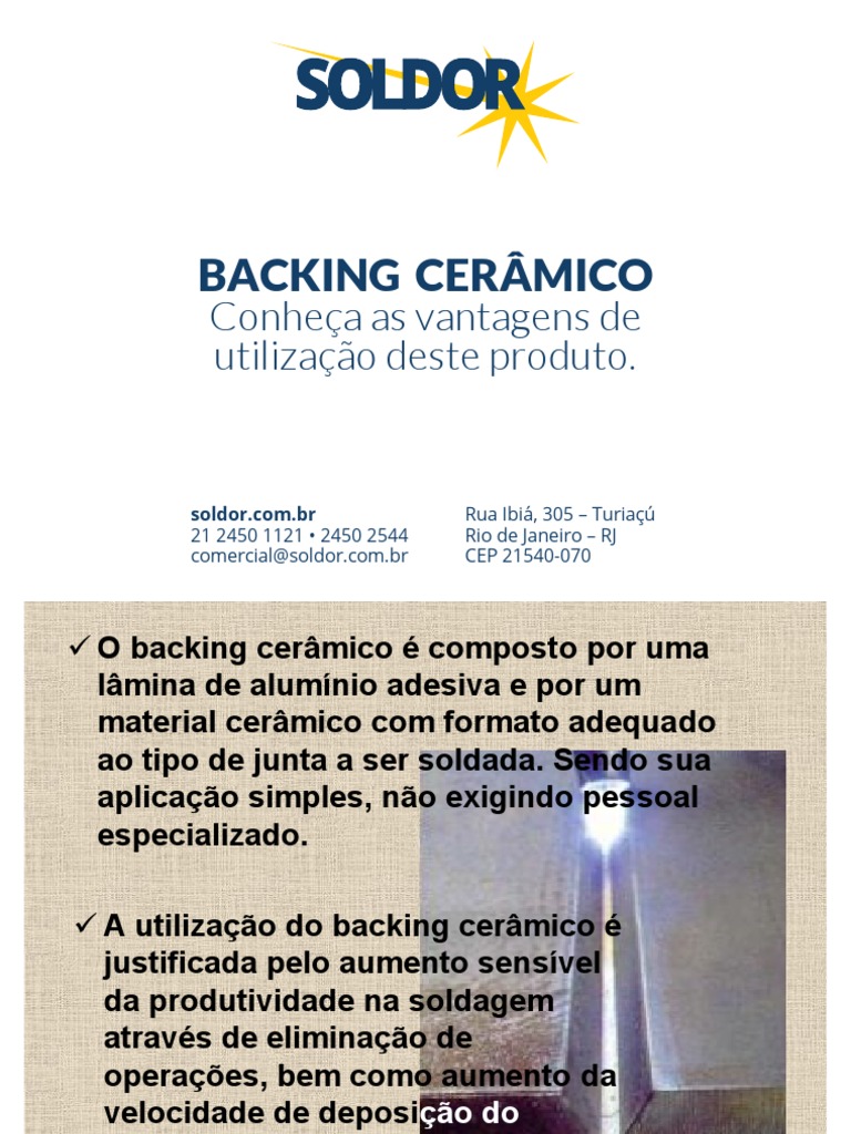 Catalogo Backing Ceramico1 | PDF | Cerâmica | Química