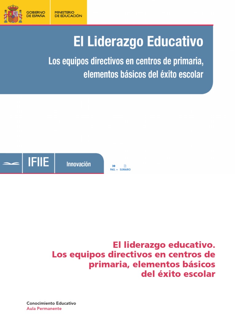 Liderazgo Educativo PDF | PDF | Liderazgo | Educación primaria