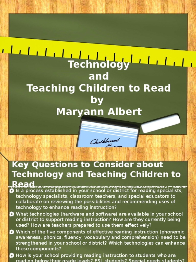 Technology and Reading | PDF | Phonics | Reading (Process)