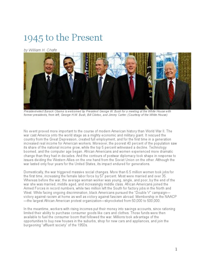 US Presidents: 1945 To The Present | PDF | Bill Clinton | American ...