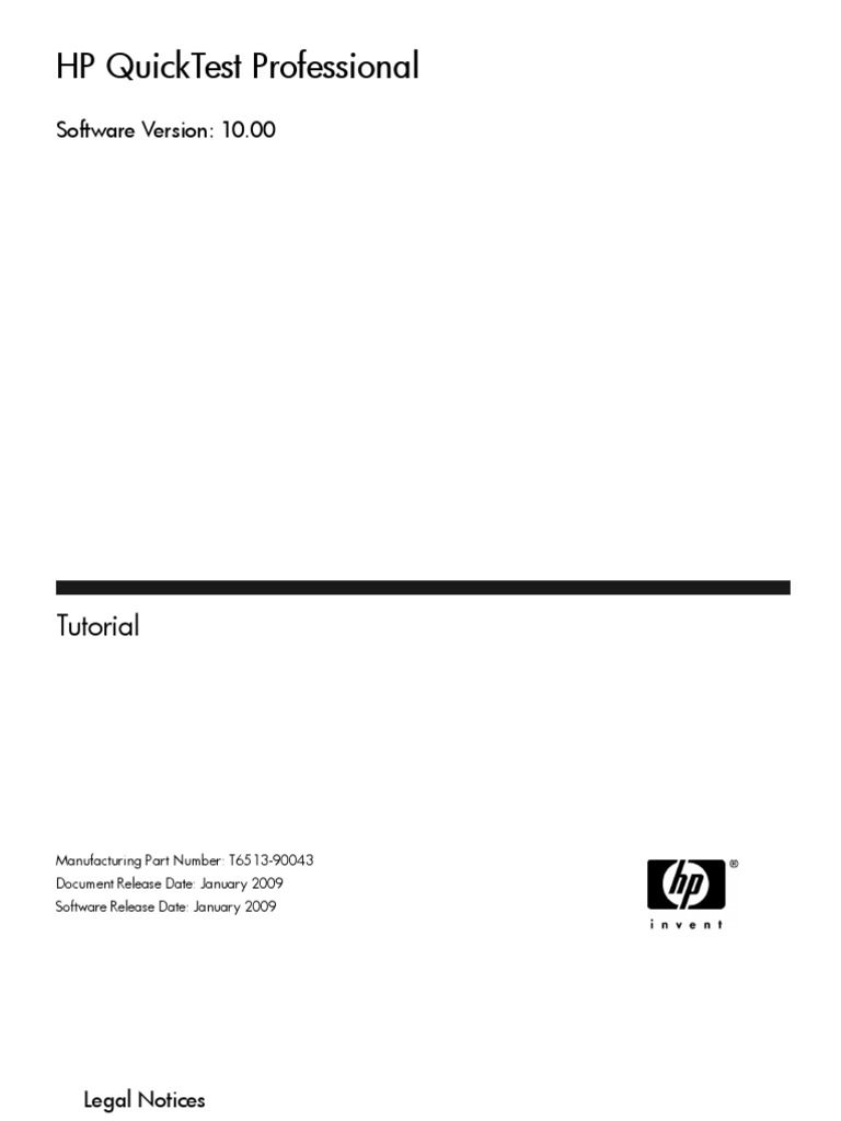 HP QuickTest Professional | PDF