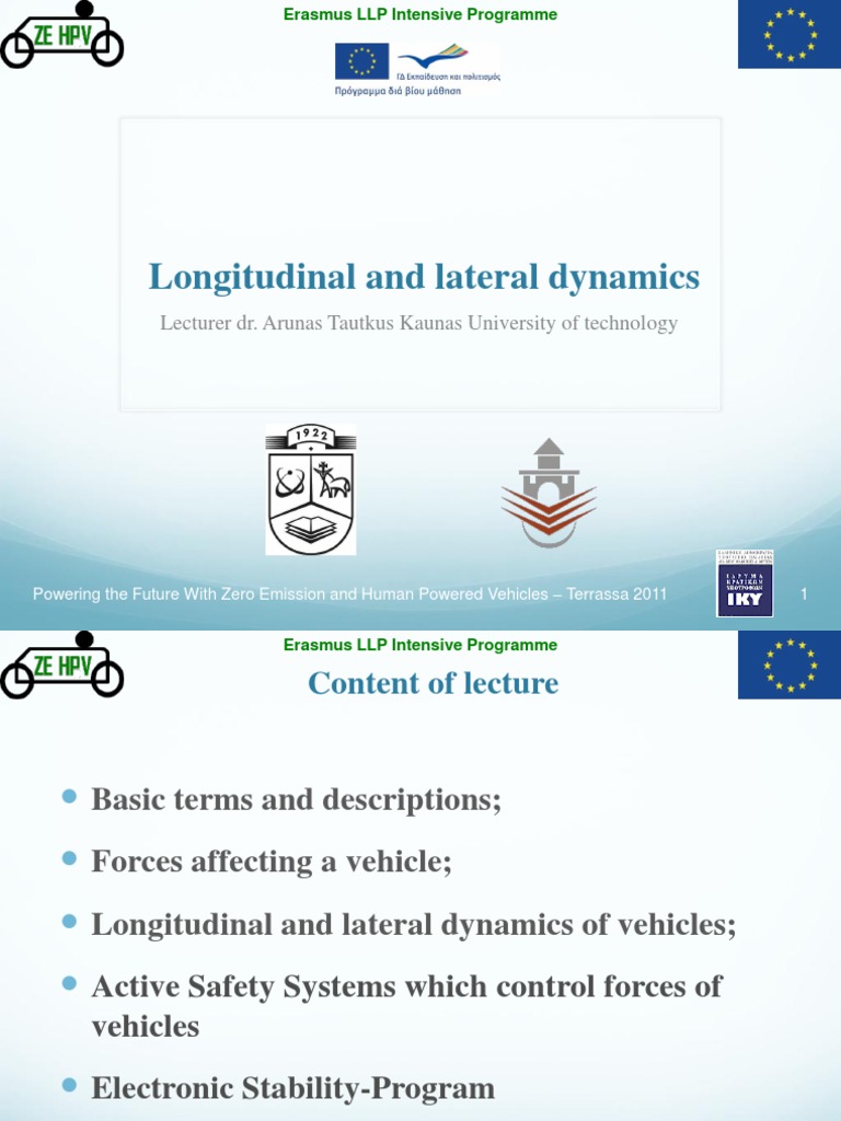T3-4 Lateral Longitudinal Dynamics | PDF | Inertia | Friction
