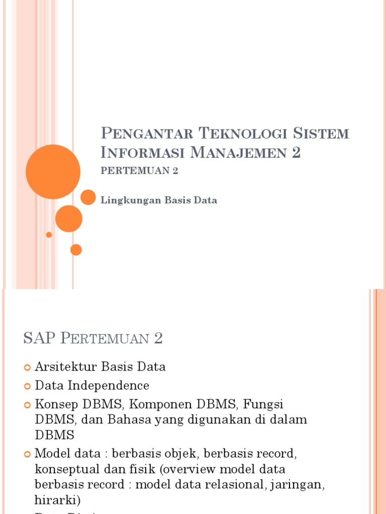 Arsitektur dan Konsep DBMS | PDF