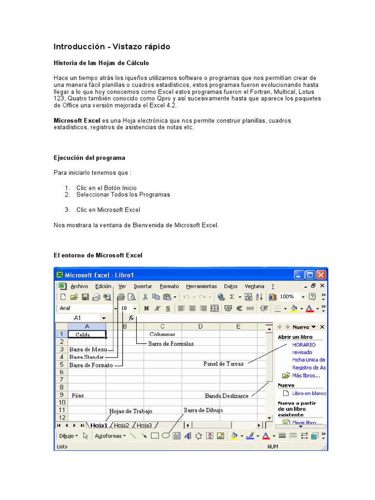 Introducción Al Excel Basico | PDF | Microsoft Excel | Hoja de cálculo