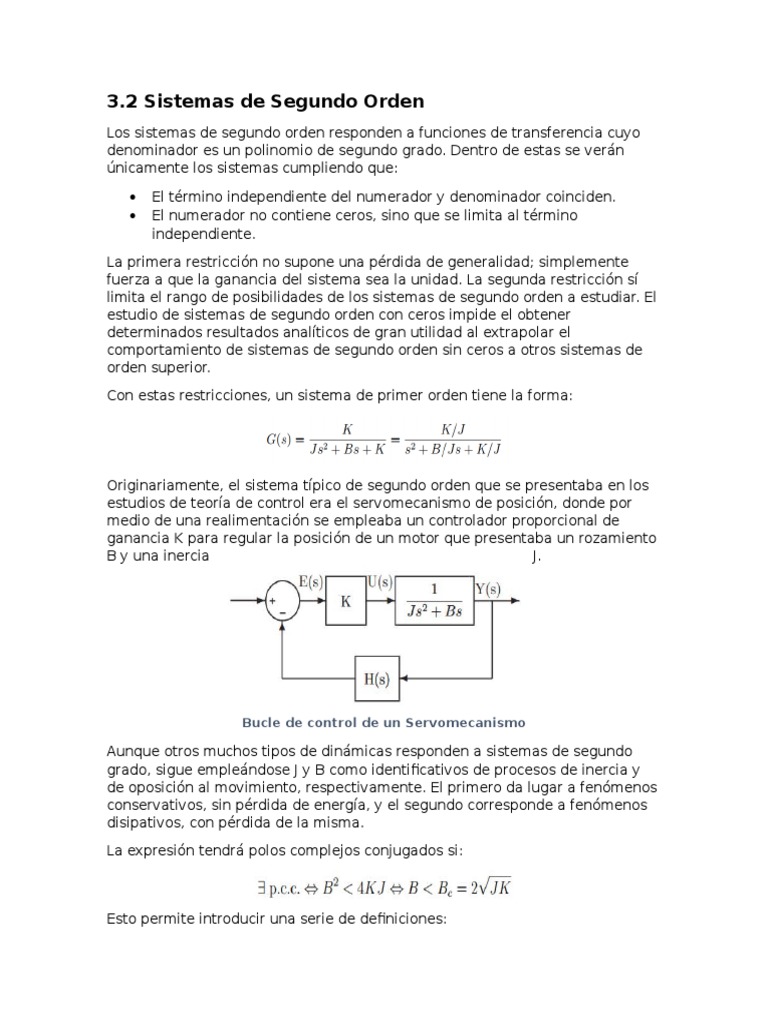 Sistemas de Segundo Orden | PDF | Ecuaciones | Física