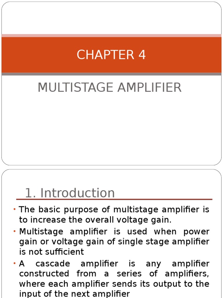 Topic 4-Multistage Amplifier | PDF | Amplifier | Feedback