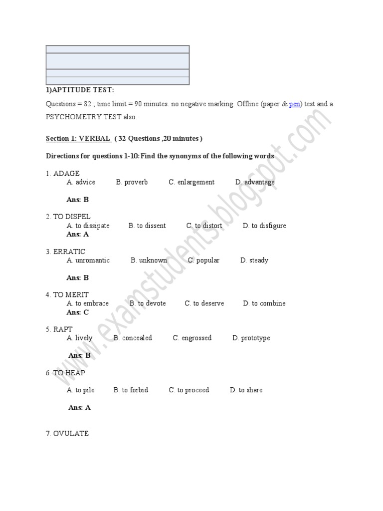 1) Aptitude Test: Questions 82 Time | PDF | Speed | Learning