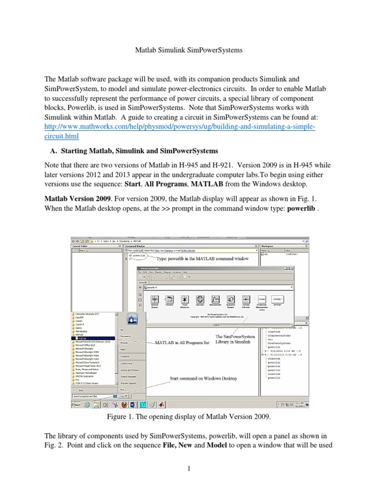 Matlab Simulink SimPowerSystems For Power Lab 2014 | PDF | Matlab | Electrical Network