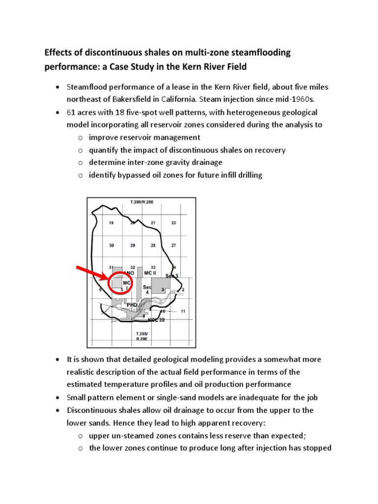 Case Study Kern River Steam Shaly Sand | PDF | Petroleum Reservoir ...