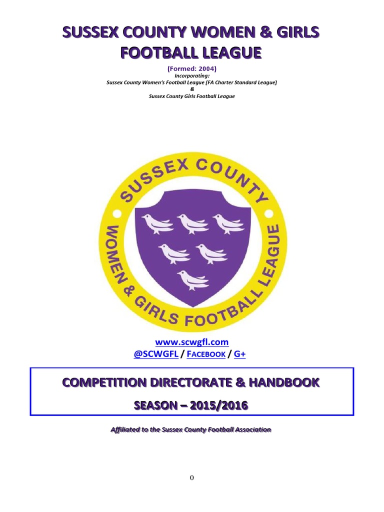 SCWGFL Handbook 2015-2016 Full Version | PDF | Social Equality ...
