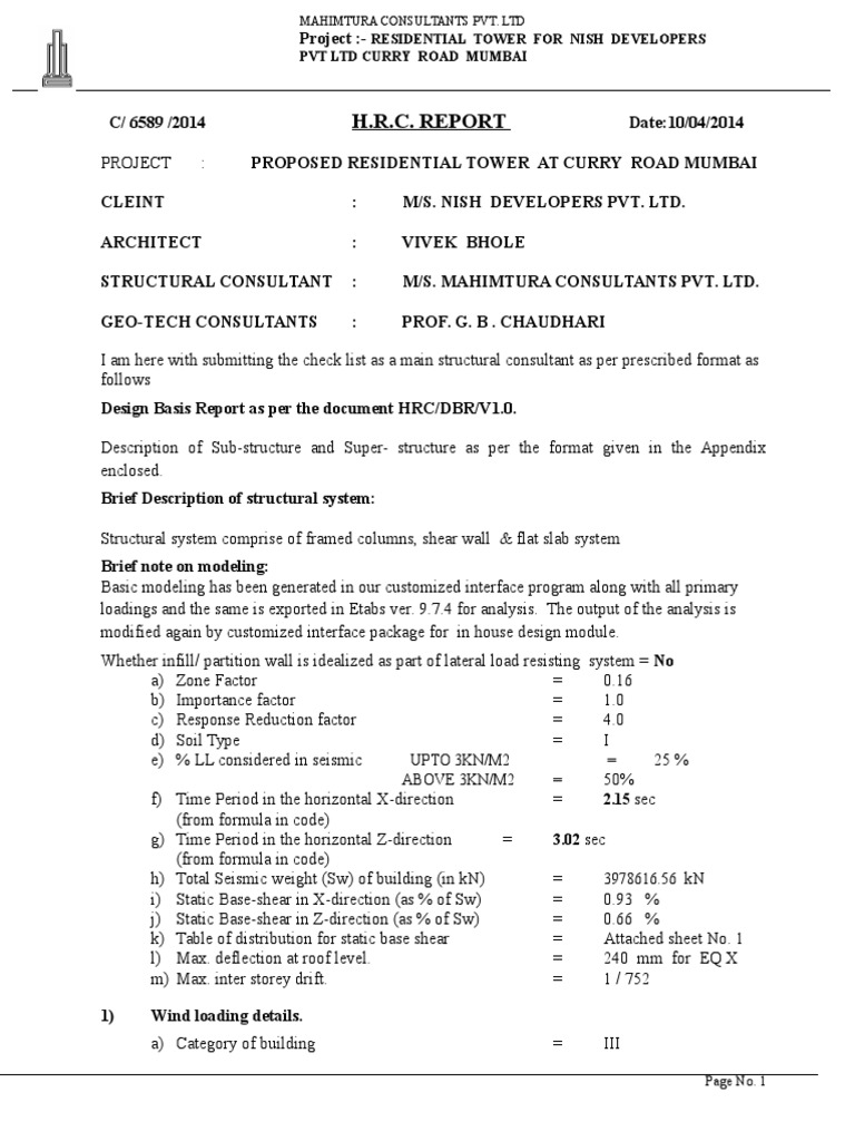 HRC Report | PDF | Column | Basement