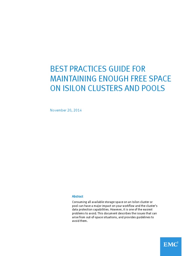 Docu48119 Best Practices Guide For Maintaining Enough Free Space On ...