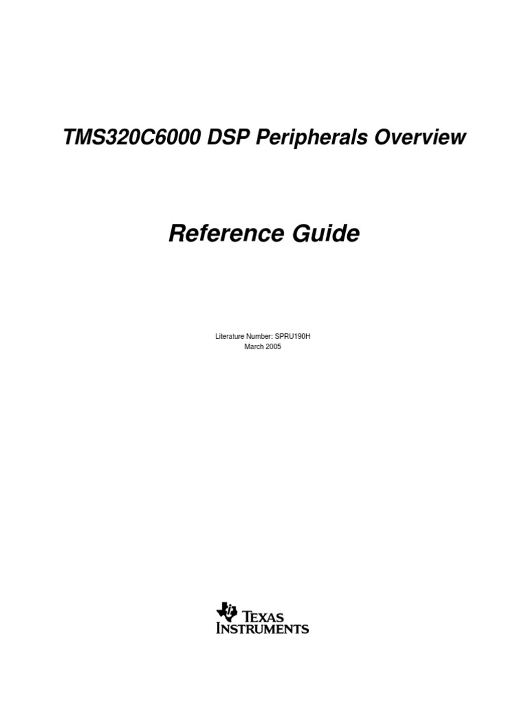 Reference Guide: TMS320C6000 DSP Peripherals Overview | PDF | Digital ...