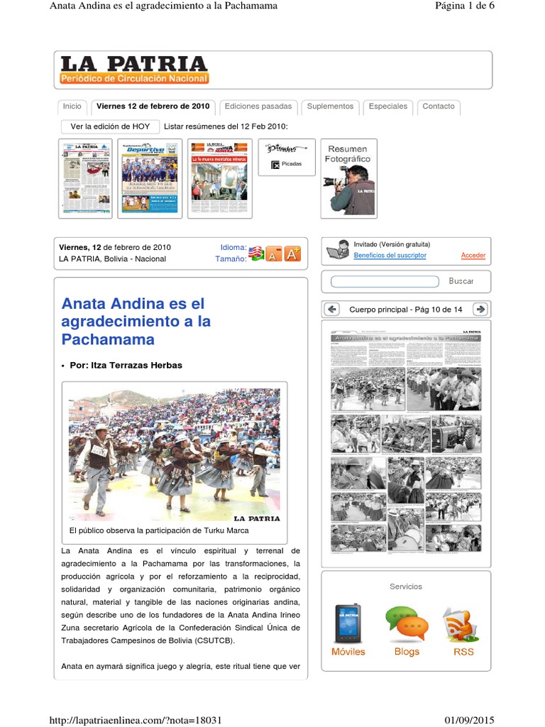 Anata Andina | PDF | Bolivia