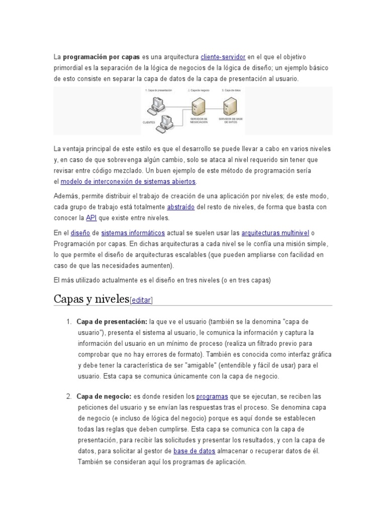 Programacion en N Capas | PDF | Tecnología digital | Ingeniería Informática