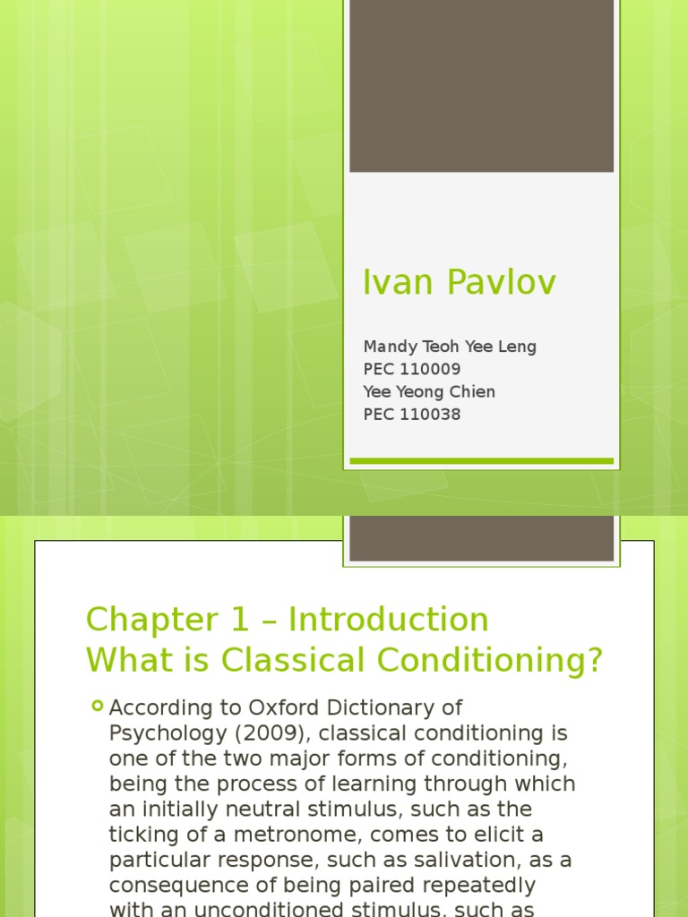Ivan Pavlov | Classical Conditioning | Relaxation (Psychology)