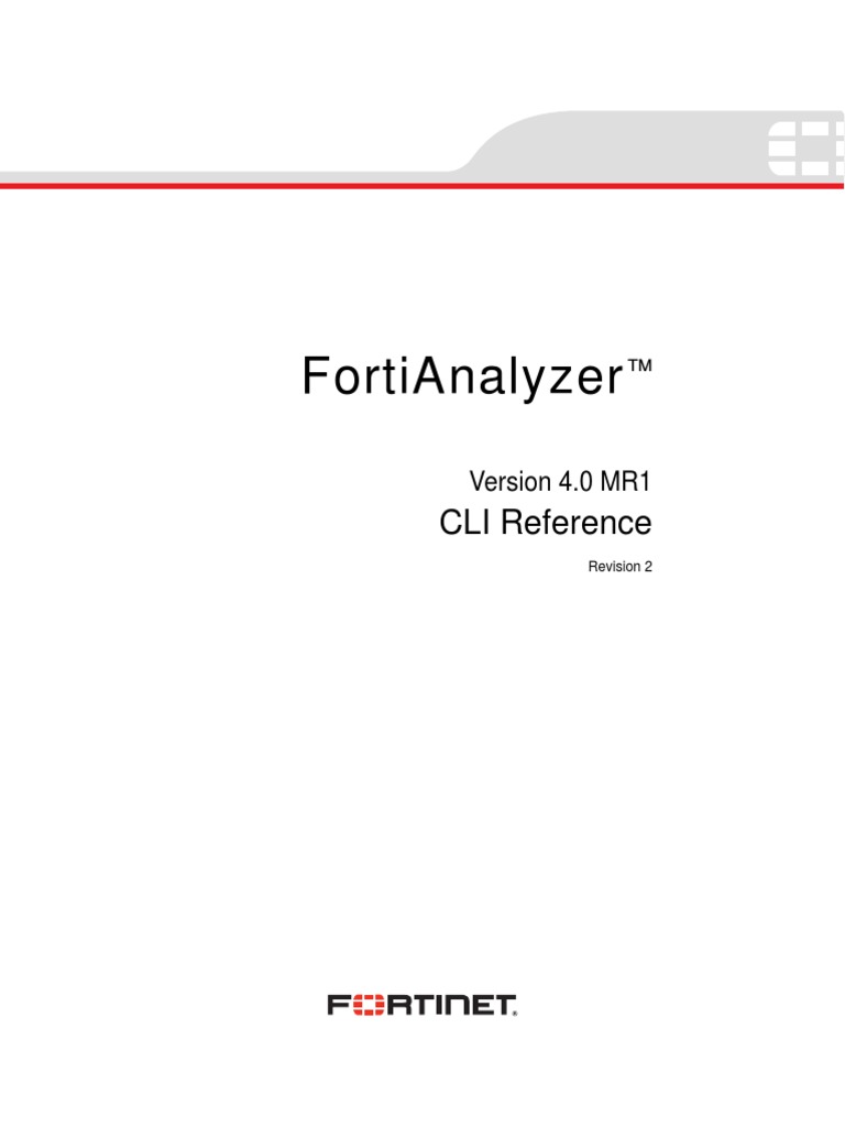 FortiAnalyzer CLI Reference v4 1 Rev2 | PDF | Command Line Interface | Secure Shell