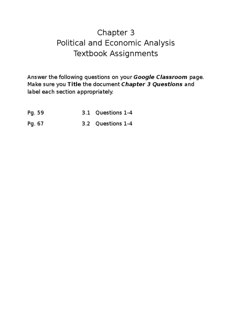 Chapter 3 Textbook Assignments | PDF