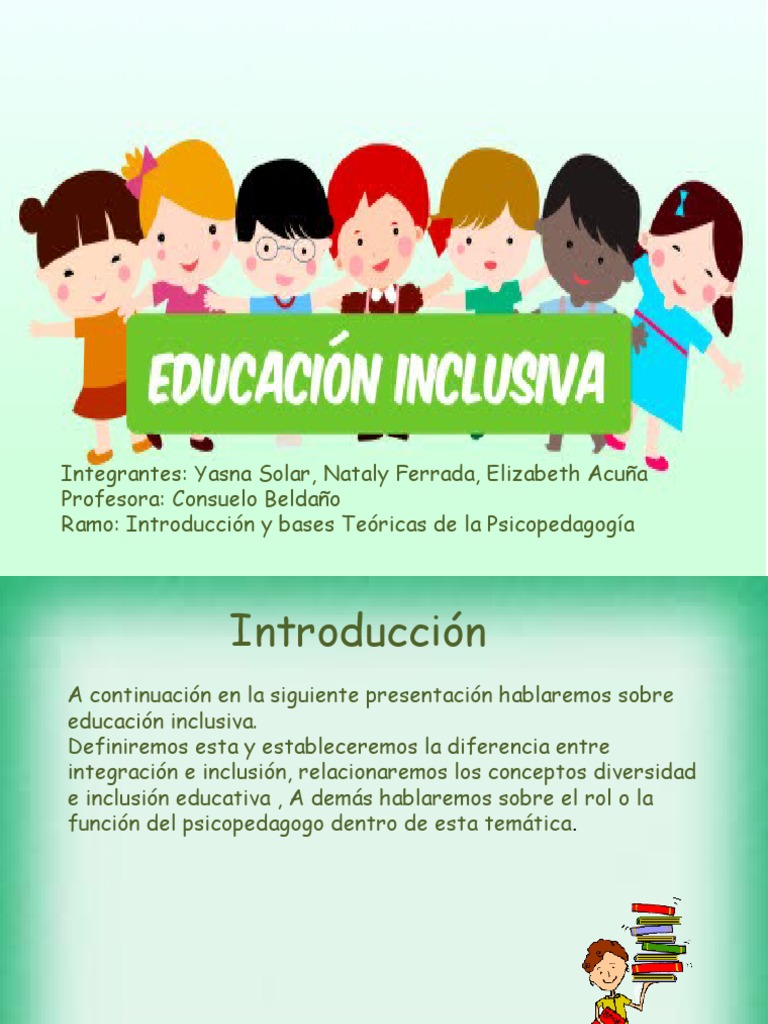 Educacion Inclusiva Power | PDF | Inclusión (Educación) | Exclusión social