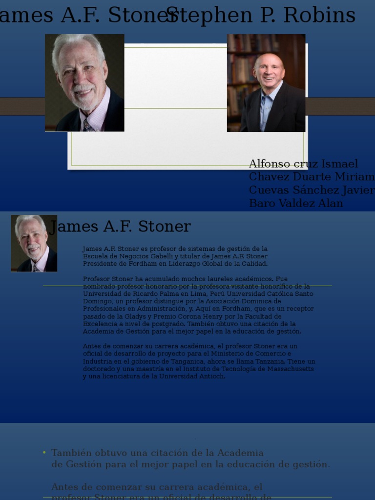 James A.F. Stoner | PDF | Universidad | Academia