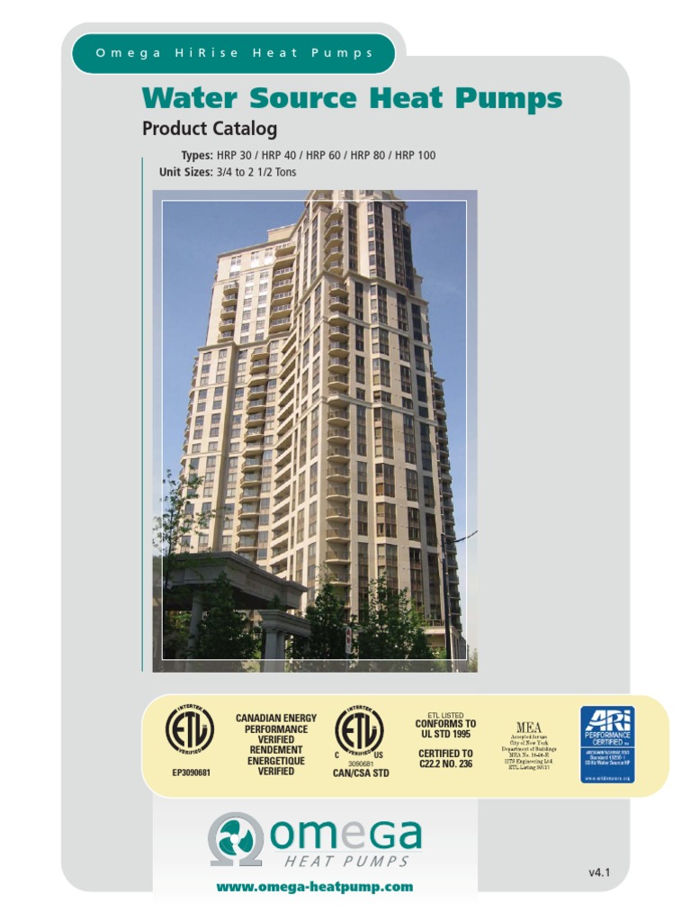 Omega Product Catalog v4.10 PDF | Download Free PDF | Heat Pump | Air ...