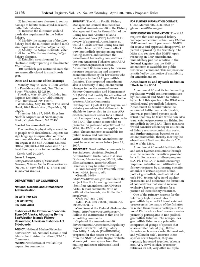 Proposed Rule: Fishery Conservation and Management: Alaska Fisheries of ...