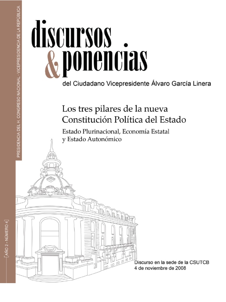 Los Tres Pilares de La Nueva Constitucion Politica Del Estado de ...