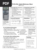 Ti 84 Cheat Sheet | PDF