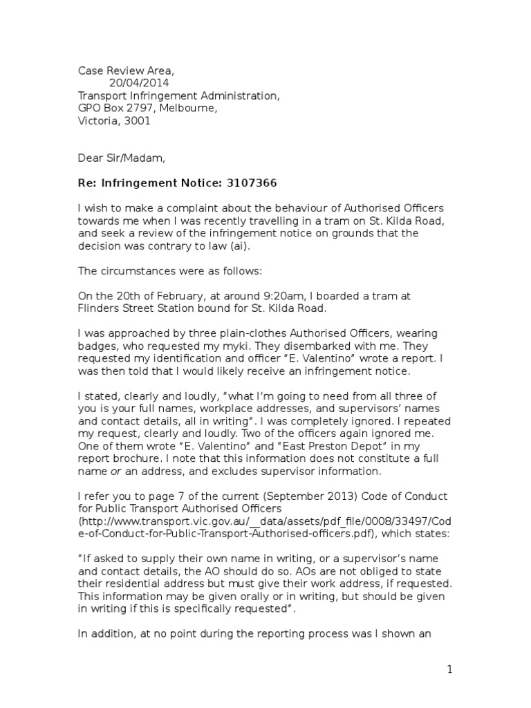 Template For Public Transport Fine | PDF | Identity Document | Public Law