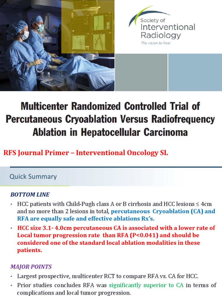 RFS Journal Primer - Interventional Oncology SL | PDF | Medical ...