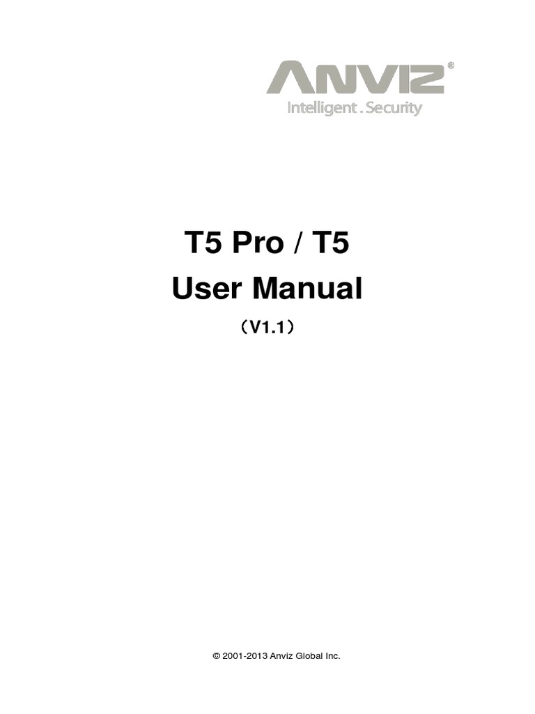 Anviz M3 T5 T5Pro UserManual V1.1 EN | PDF | Image Scanner | Fingerprint