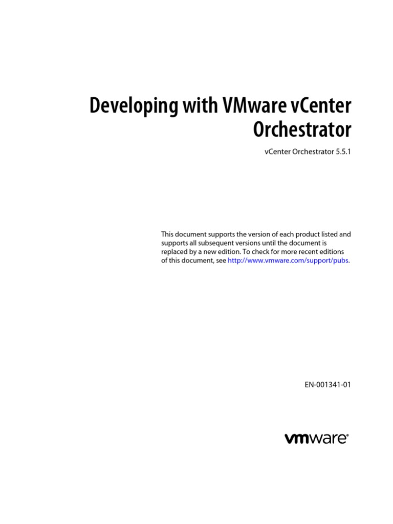 Vcenter Orchestrator 551 Developers Guide PDF | PDF | Workflow ... Vcenter Orchestrator 551 Developers Guide PDF | PDF | Workflow ...