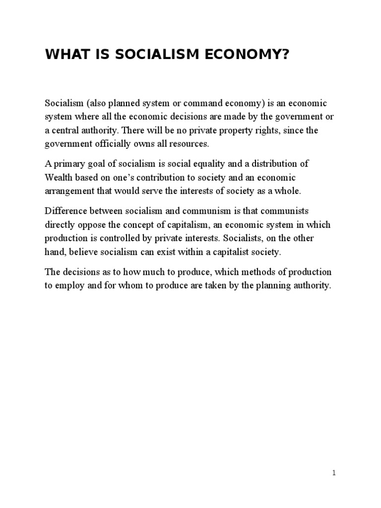 Assignment ECO162 | PDF | Socialism | Capitalism