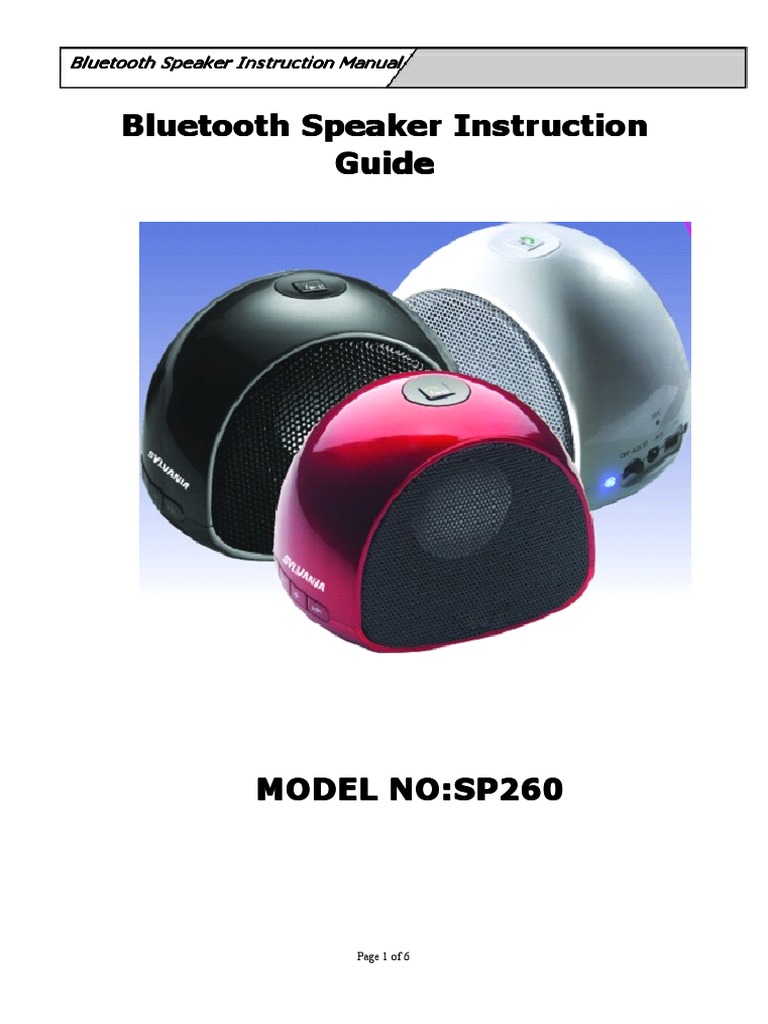 Sylvania Sp260 Manual | PDF | Bluetooth | Telephone