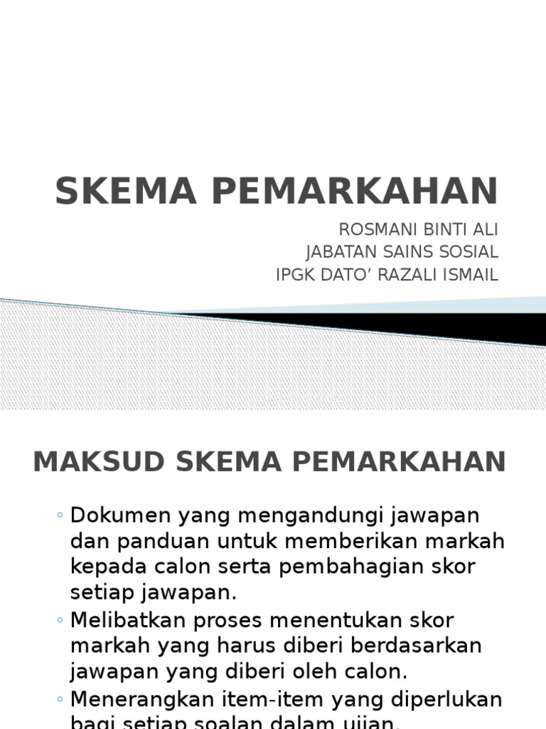 5.3 Skema Pemarkahan | PDF