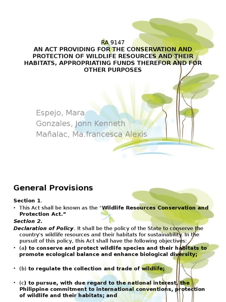 RA 9147 Wildlife Resources | PDF | Endangered Species | Wildlife