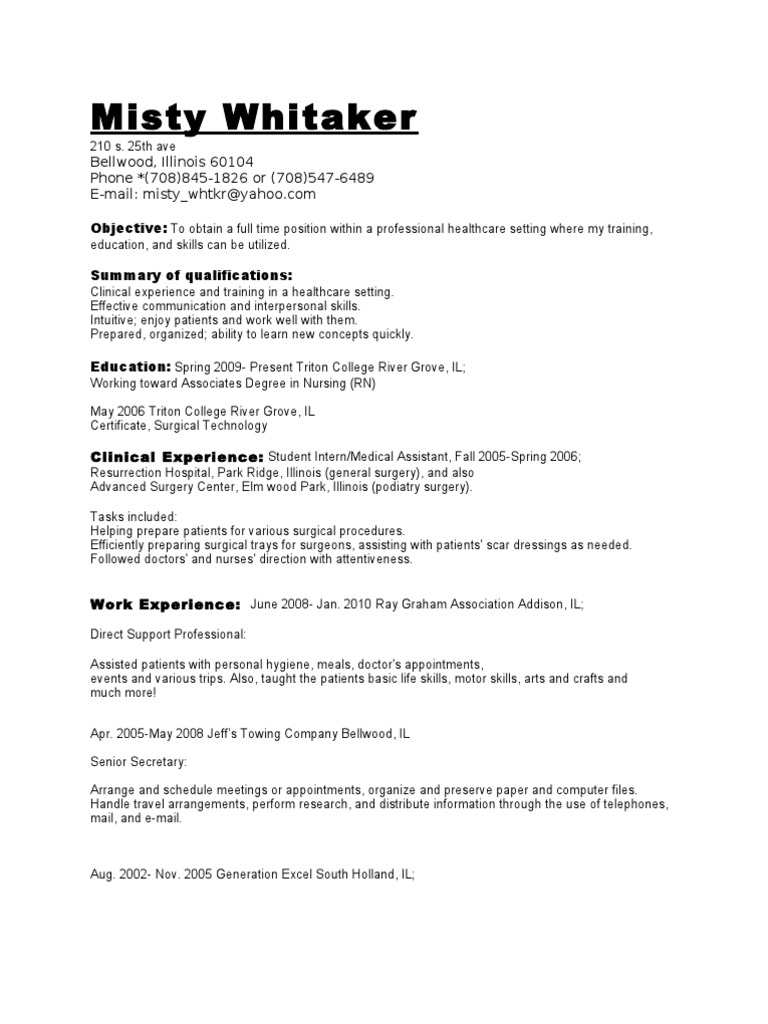 Healthcare Professional Resume Summary | PDF