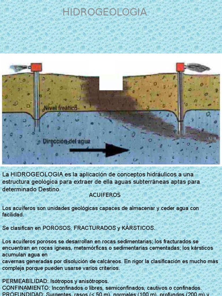 hidrogeologia.ppt | Agua subterránea | Roca (geología)