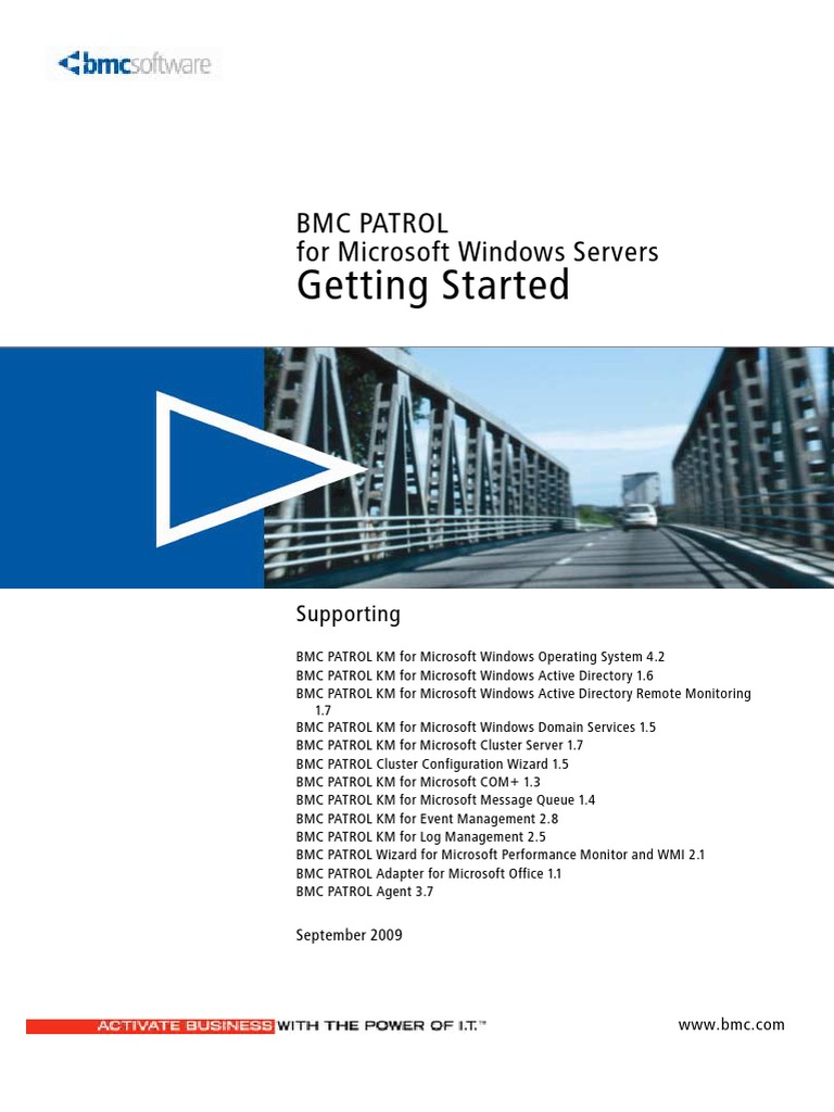 BMC PATROL For Microsoft Windows Servers Getting Started | PDF | Active Directory | Microsoft ...