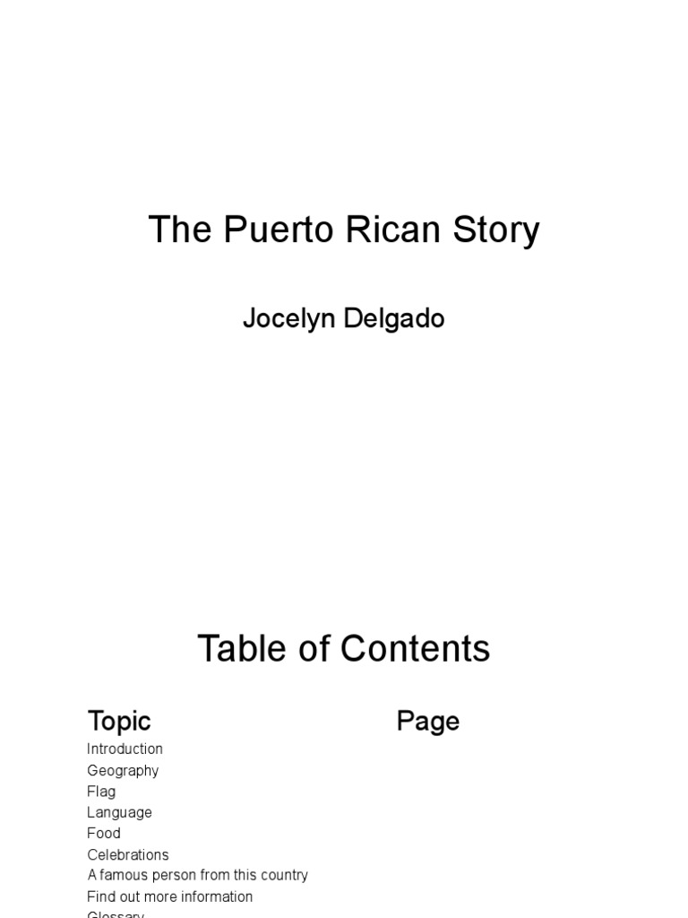 The Puerto Rican Story | PDF | Puerto Rico | Carnival