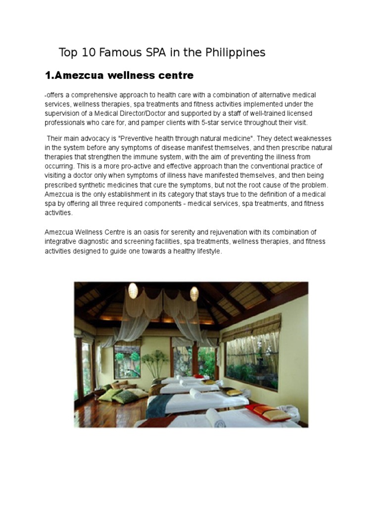 Top 10 Famous SPA in The Philippines | PDF | Spa | Massage