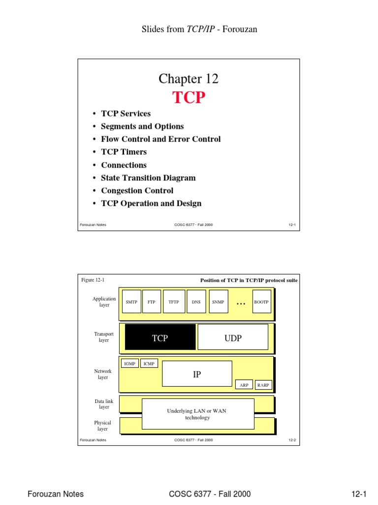 Slides From TCP/IP - Forouzan | PDF | Transmission Control Protocol | Internet Protocol Suite